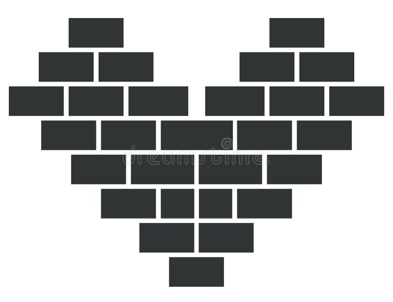 Template Composition in Shape of Heart Collage Template for Photos ...