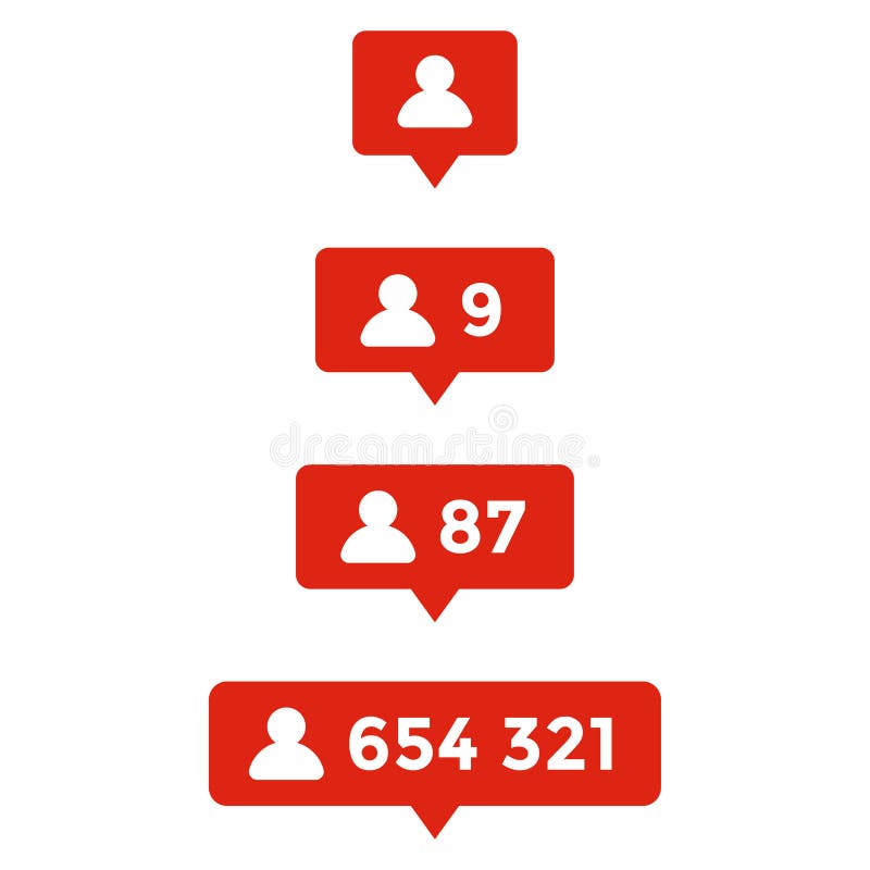 Template of Counter with Info for Social Networking. Illustration of ...