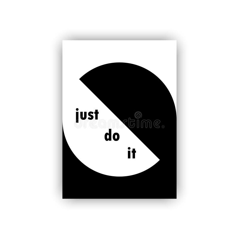 Template Cover or Poster with Different Text: Just Do it Stock Vector ...