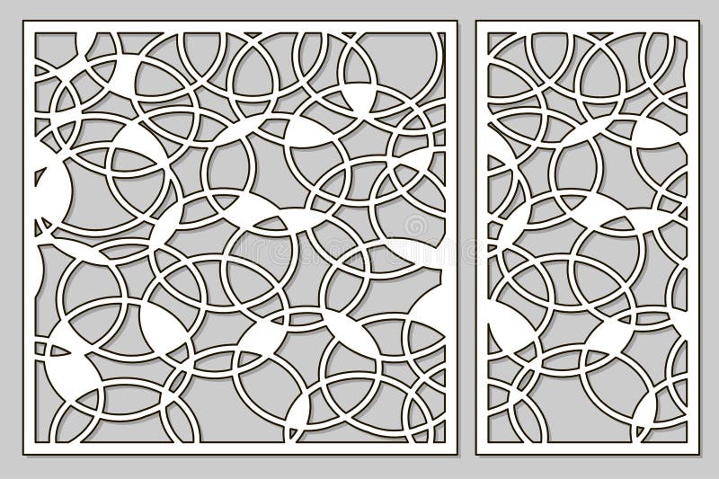 Template for Cutting. Abstract Circle Pattern. Laser Cut Stock Vector ...