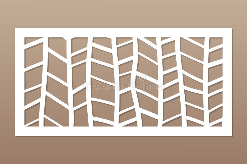 Template for Cutting. Abstract Line, Geometric Pattern. Laser Cut. Set ...