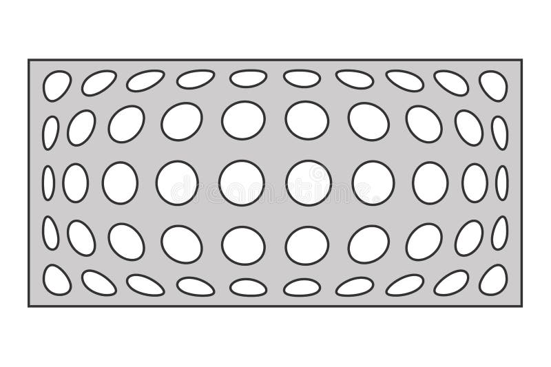 Template for Cutting. Geometric Circle Pattern. Laser Cut. Ratio 1:2 ...