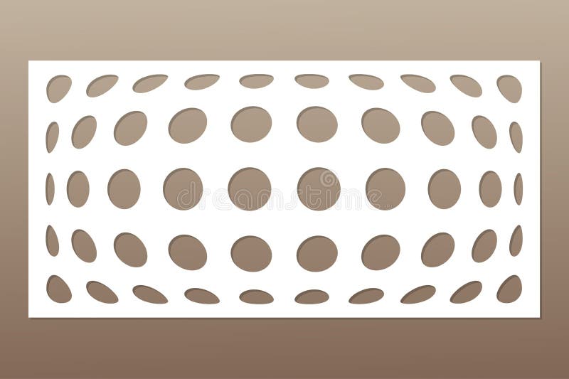 Template for Cutting. Geometric Circle Pattern. Laser Cut. Ratio 1:2 ...