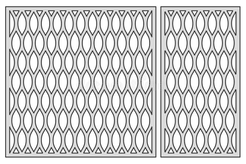 Template for Cutting. Geometric Line Pattern. Laser Cut Stock Vector ...