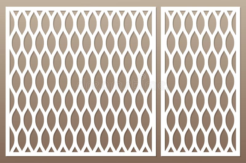 Template for Cutting. Geometric Line Pattern. Laser Cut Stock Vector ...