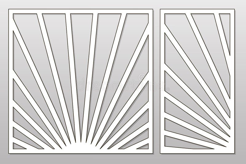Template for Cutting. Geometric Lines Pattern. Laser Cut Stock Vector ...