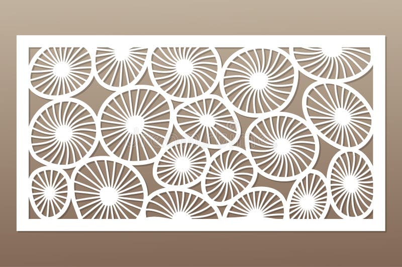 Template for Cutting. Round Art Pattern. Laser Cut. Set Ratio 1:2 Stock ...