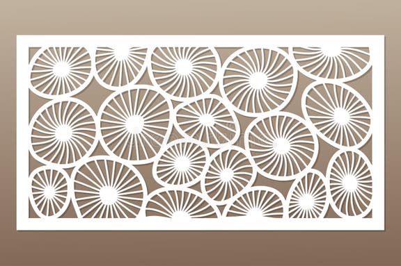 Template for Cutting. Round Art Pattern. Laser Cut. Set Ratio 1:2 Stock ...
