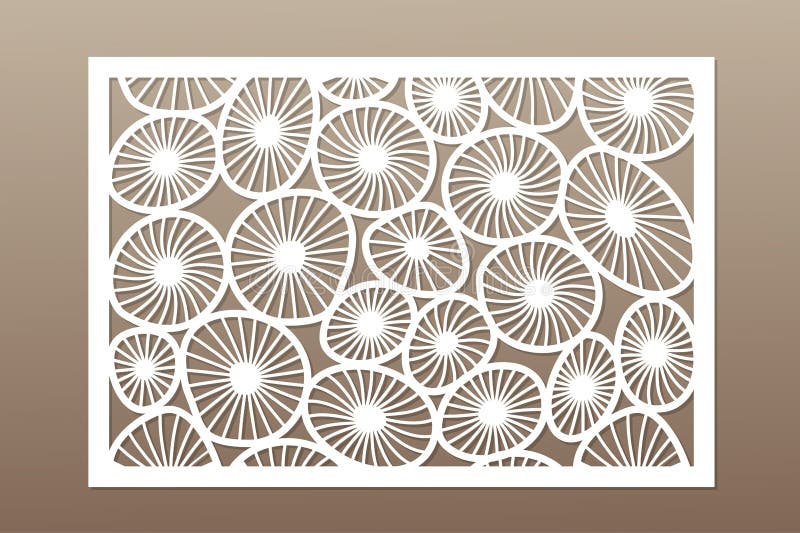 Template for Cutting. Round Art Pattern. Laser Cut. Set Ratio 2:3 Stock ...
