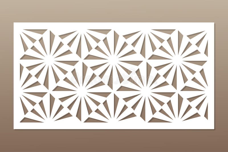 Template for Cutting. Square, Optical Pattern. Laser Cut Stock ...