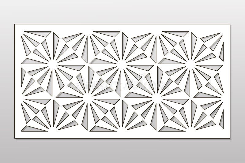 Template for Cutting. Square, Optical Pattern. Laser Cut Stock Vector ...