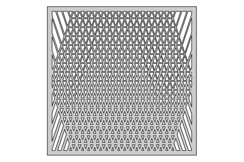 Template for Cutting. Triangle Line Decor Pattern. Laser Cut. Ratio 1:1 ...
