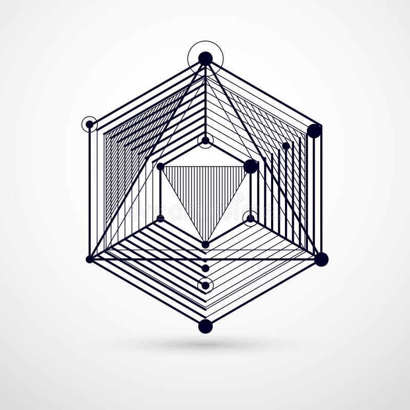 Template 3D Black and White Design Layout for Brochure , Flyer Stock ...