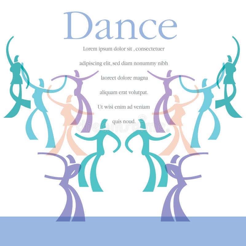 A Template For A Dance Class Stock Vector - Illustration of instructor ...