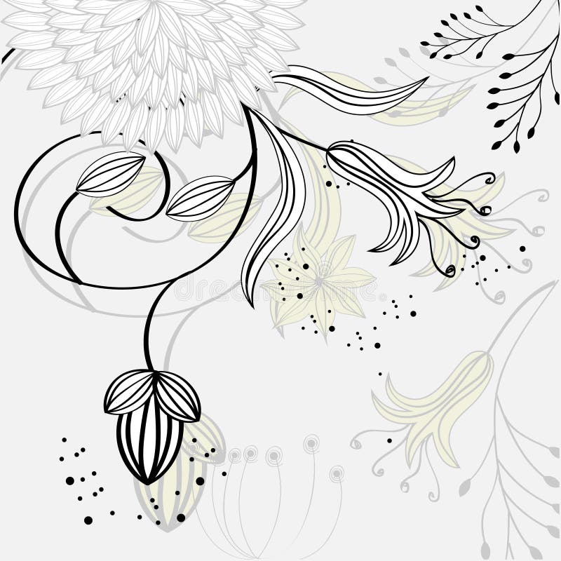 Template for Decorative Card Stock Vector - Illustration of flores ...