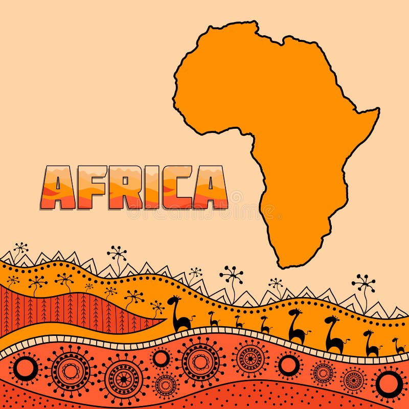 Template for Design in the African Style. African Traditional Elements ...