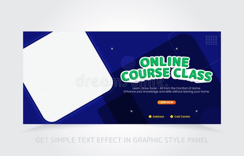Template Design Banner Online Learning Stock Vector - Illustration of conference, elearning ...