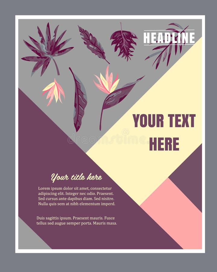 Template Design Brochure Abstract Background Stock Vector ...