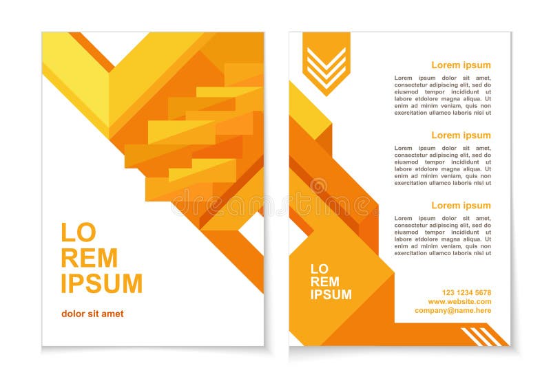 Flyer template yellow stock vector. Illustration of concept - 118682539