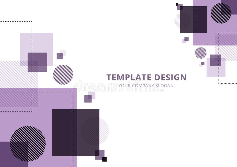 Template Design Geometric Abstract Background , Purple Tone Stock ...