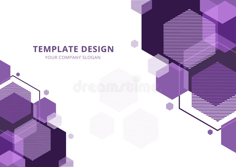 Template Design, Geometric Purple Tone,Vector Stock Vector ...