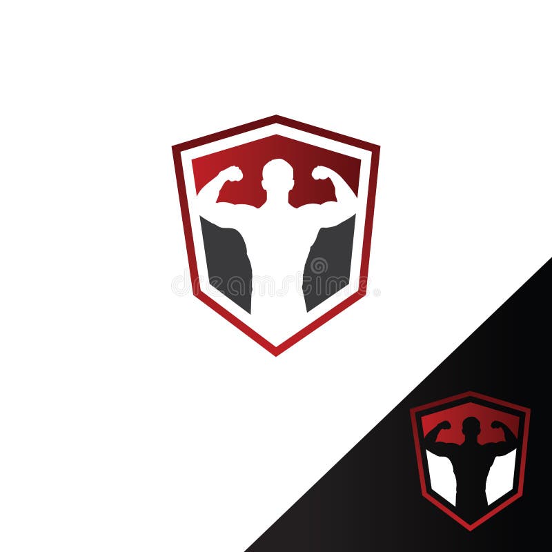 Bodybuilding or Fitness Vector Logo Design Stock Vector - Illustration ...