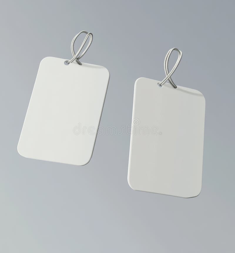 Template Design and Mock Up Illustration for a Blank Tag, Bookmark, or ...