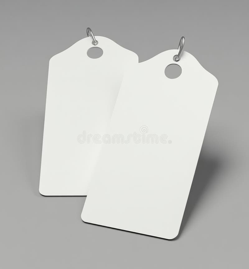 For Template Design and Mock Up, White Blank Tags or Labels are ...