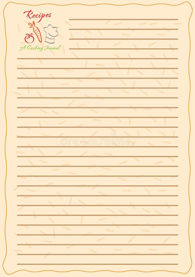 Template Design for a Recipe Book Stock Illustration - Illustration of ...