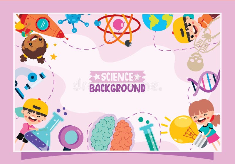 Template Design with Science Elements Stock Illustration - Illustration ...