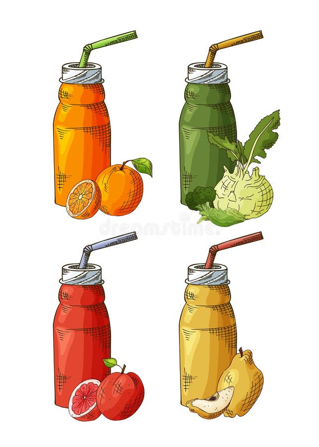 Template Design with Smoothie for Banner, Brochure. Organic Fruit Shake ...