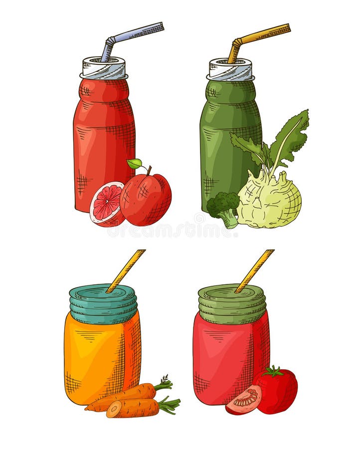 Template Design with Smoothie for Banner, Brochure. Organic Fruit Shake ...