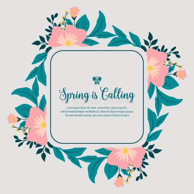 Template Design for Spring Calling Card, with Unique Style Floral and ...