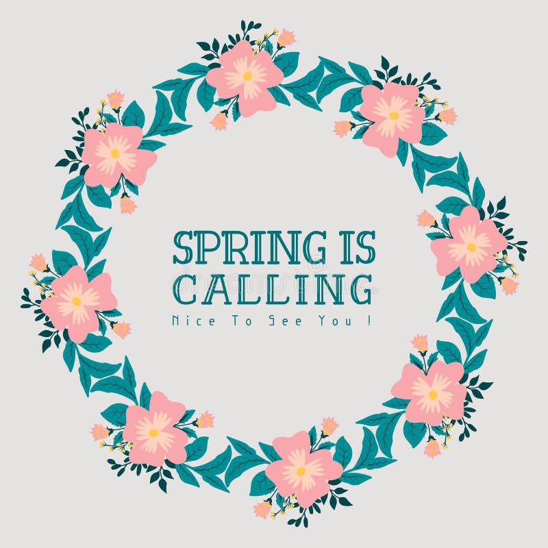 Template Design for Spring Calling Card, with Unique Style Floral and ...