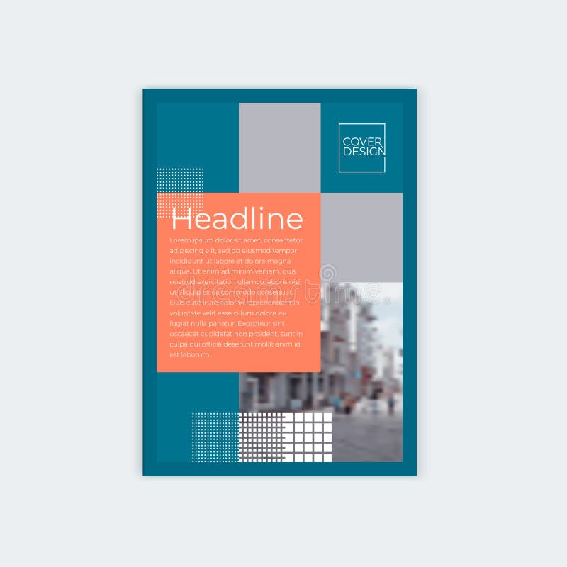 Vertical Cover Template A4. Wavy Abstract Design. Stock Vector ...