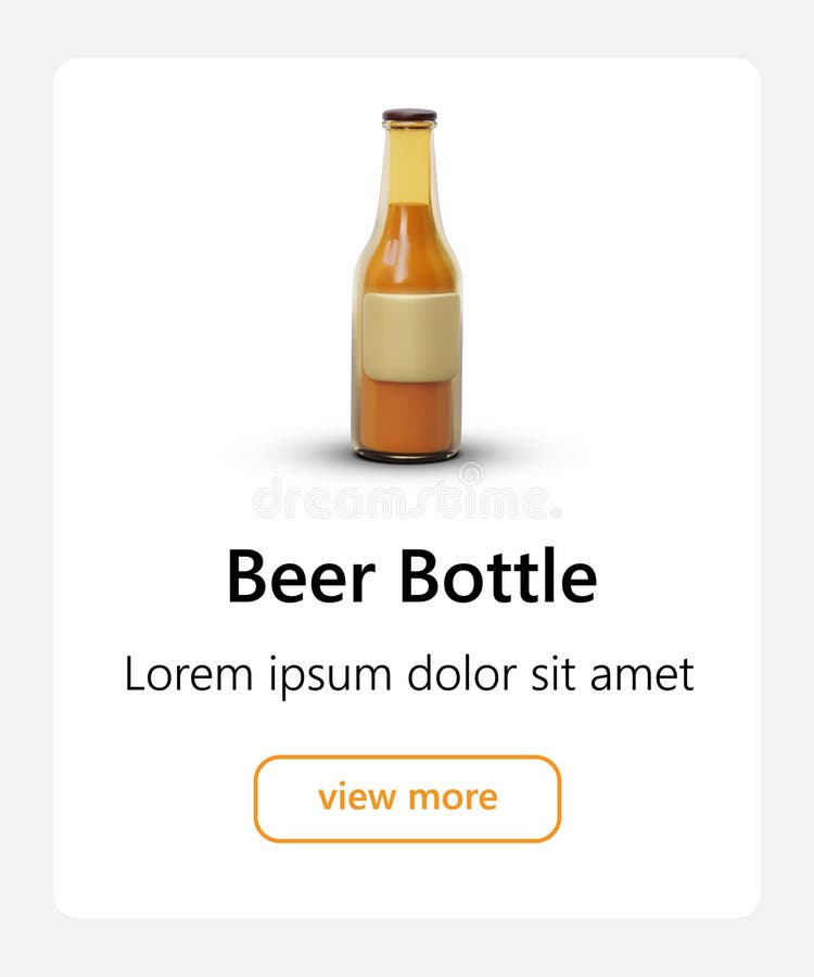 Template for Designing Category on Website. Glass Bottles for Alcoholic ...