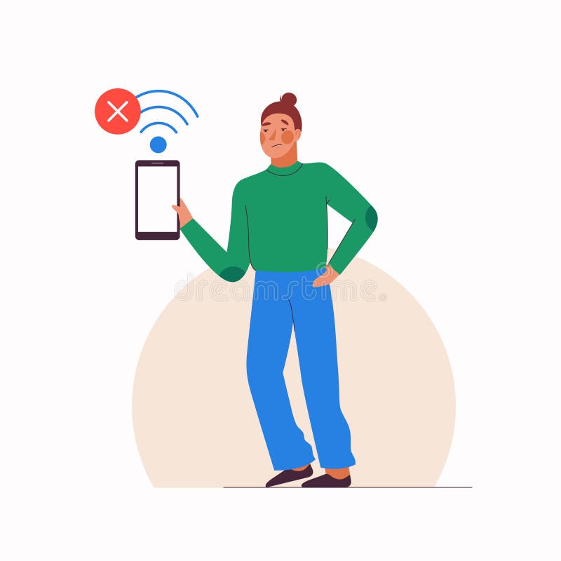 Template Designs Empty States for Mobile App Page Concept. Network ...