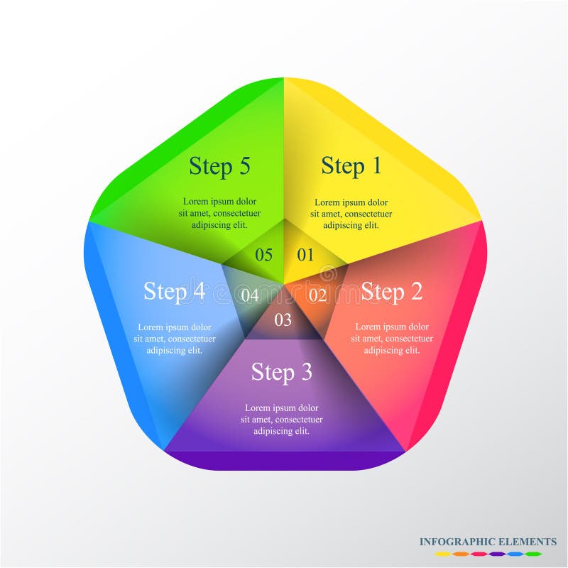 Vector Infographic Template. Stock Vector - Illustration of pentagon ...