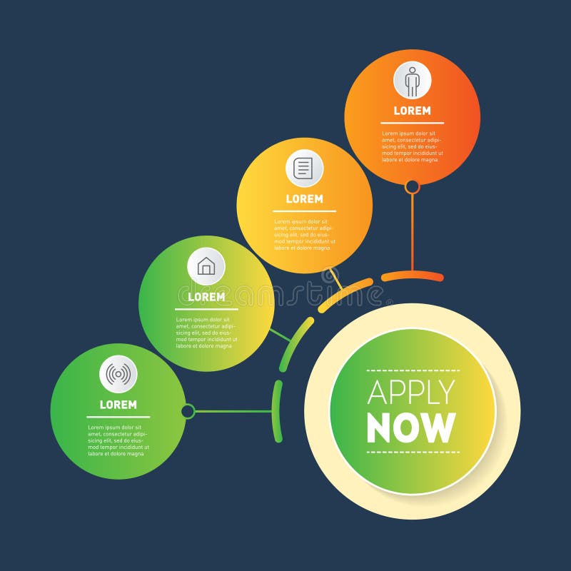 Template of Diagram. Infographic of Technological or Education Process ...