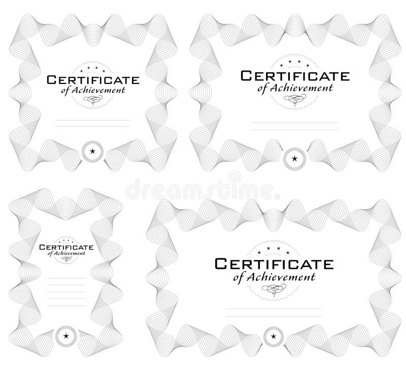 Template Of Diploma Or Certificate Stock Vector - Illustration of ...