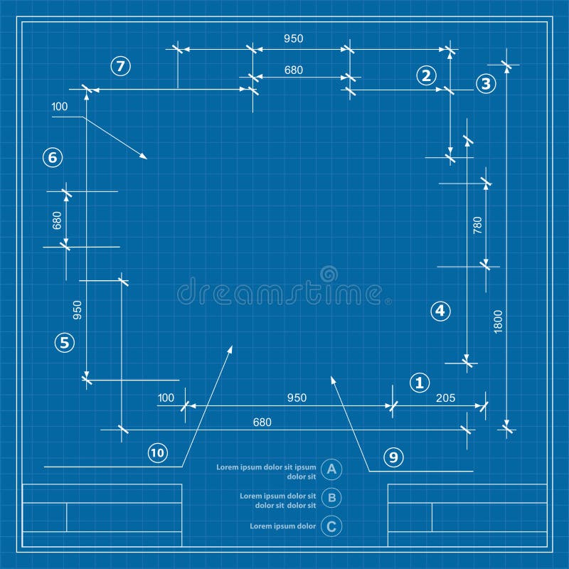 Drawing Map Engineering Design Stock Vector - Illustration of factory ...