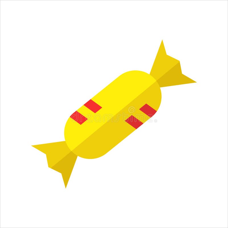 Simple Candy Gift Icon in Flat Style Stock Vector - Illustration of ...