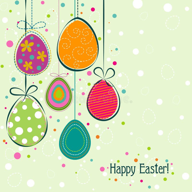 Template Easter Greeting Card, Vector Stock Vector - Illustration of ...