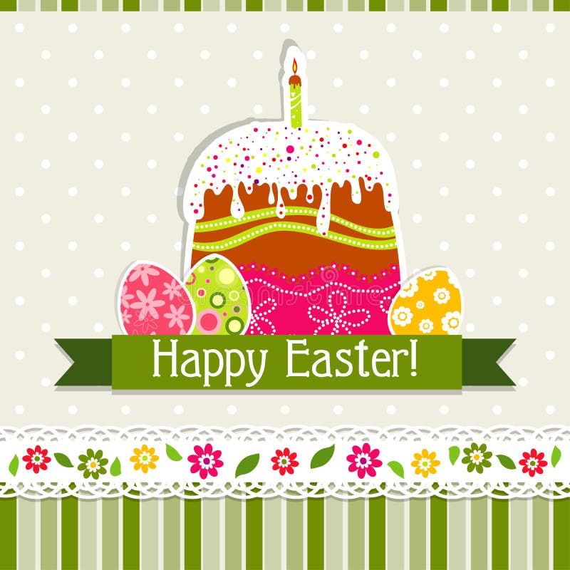 Template Easter Greeting Card, Vector Stock Vector - Illustration of ...