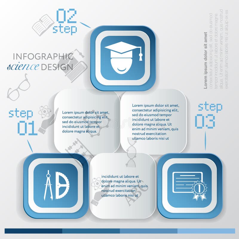 Template Education Infographic. Icon and Steps Stock Vector ...
