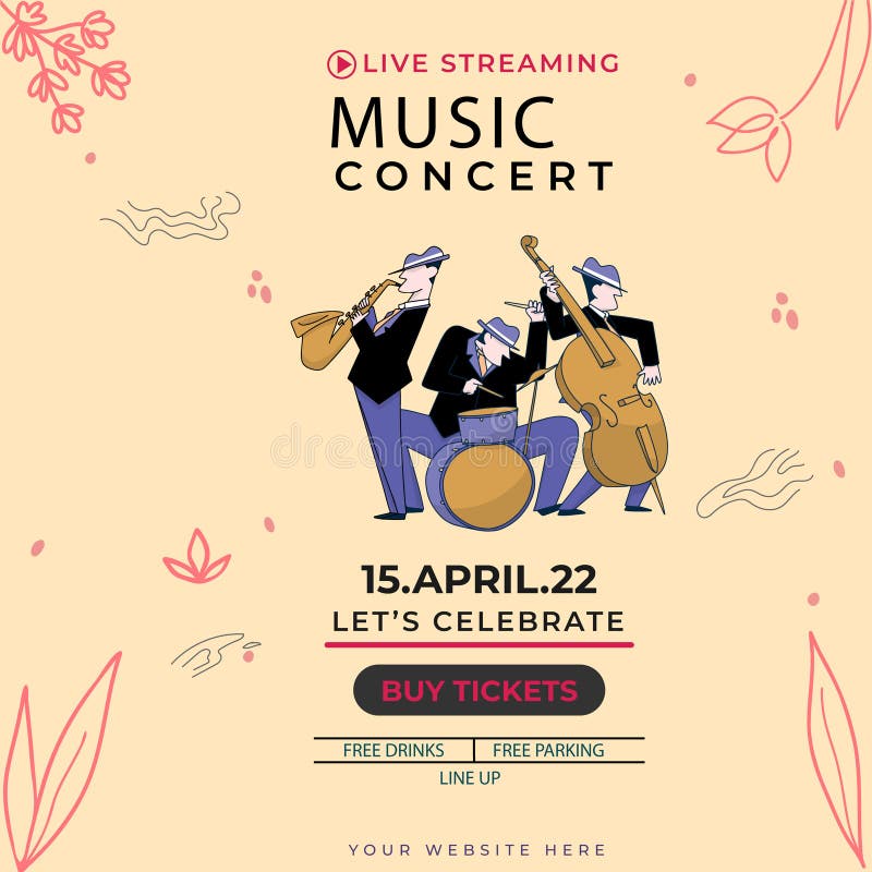 Template for Electronic Music Live Streaming Concert Banner Template ...