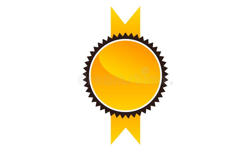 Blank Best Award or Certificate Template Design with Golden Badge ...