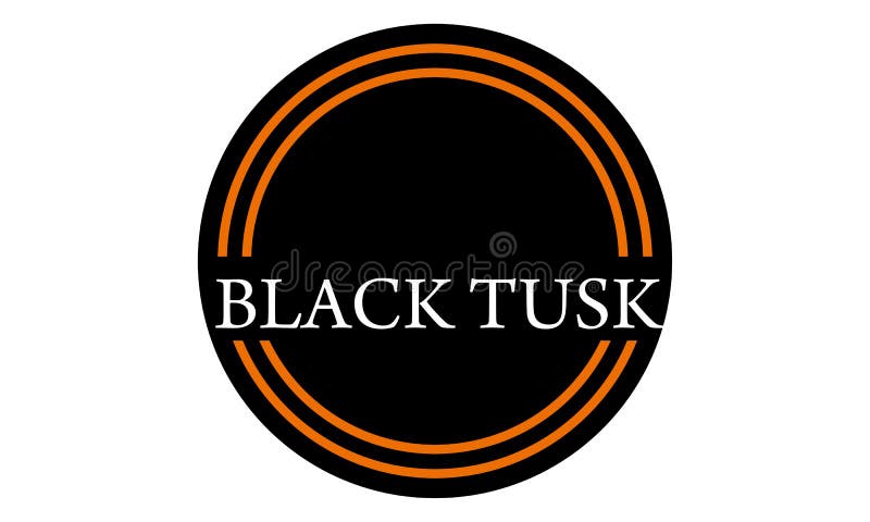 Template Emblem Blank Black Tusk Stock Vector - Illustration of ...