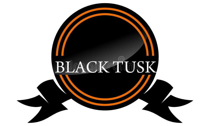 Template Emblem Blank Black Tusk Stock Vector - Illustration of ...