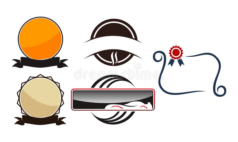 Template Emblem Blank Set stock vector. Illustration of graphic - 110791486